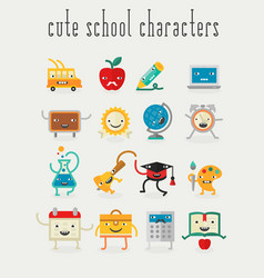 Education and school cute stickers and patches Vector Image