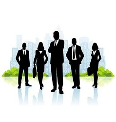 Business people in office Royalty Free Vector Image