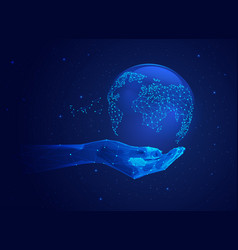 Futuristic hand Royalty Free Vector Image - VectorStock