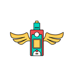 Angel wing vape vaporizer electric cigarette Vector Image