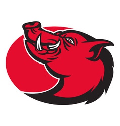 Running wild hog mascot Royalty Free Vector Image