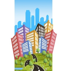 Colorful city Royalty Free Vector Image - VectorStock