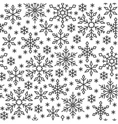 Snow flake line seamless pattern winter background