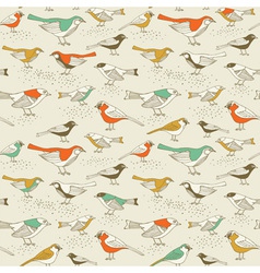 Vintage birds pattern Royalty Free Vector Image
