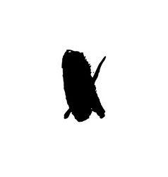Letter x handwritten by dry brush rough strokes Vector Image