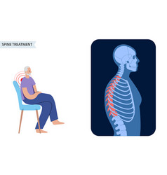 Sore back Royalty Free Vector Image - VectorStock