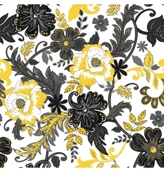 Flowers seamless pattern hand drawn for print Vector Image