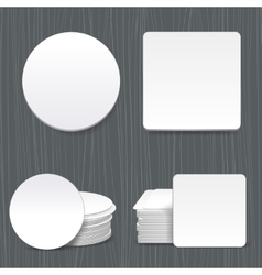 Set of 9 coasters for beer Royalty Free Vector Image