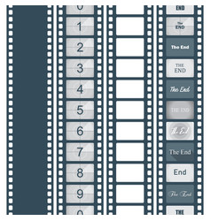Film strip countdown Royalty Free Vector Image