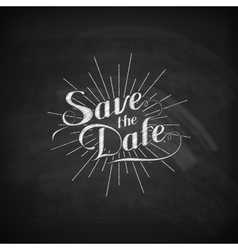 Save date brushpen handwritten calligraphy Vector Image