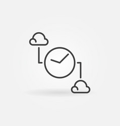 Clock time company logo design business Royalty Free Vector