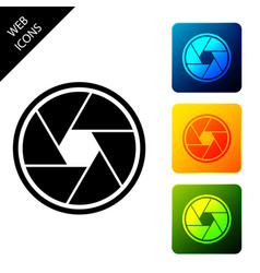 Camera shutter icon on transparent background Vector Image