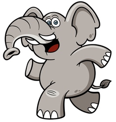 Cartoon elephant running Royalty Free Vector Image