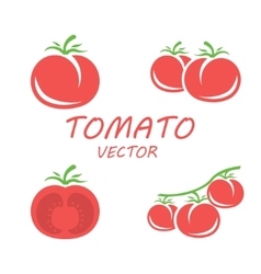Detailed icon tomatoes Royalty Free Vector Image