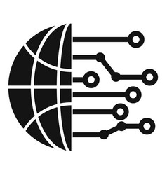 Simple set of digital technology icons ai iot Vector Image