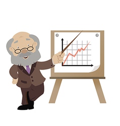 Teacher at blackboard Royalty Free Vector Image