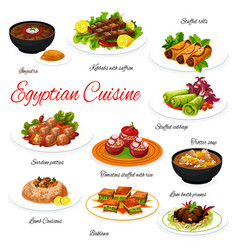 Traditional egyptian cuisine promotional poster Vector Image
