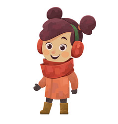 Beautiful teacher cartoon character standing Vector Image