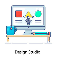 Design studio Royalty Free Vector Image - VectorStock