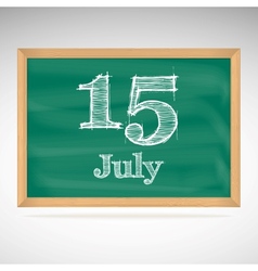 July 15 flat daily calendar icon Date Royalty Free Vector