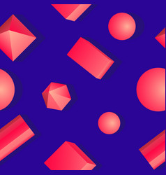 Colorfull 3d geometry shapes Royalty Free Vector Image