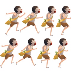 Boy walk cycle view side Royalty Free Vector Image