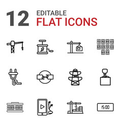 Rigger rigging industrial chain crane engineering Vector Image