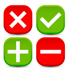 Simple flat green checkmark tick icon on white Vector Image