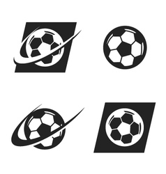 Swoosh soccer football shield logo icon Royalty Free Vector