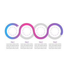 Simple flowchart infographic template with empty Vector Image