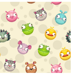 Fantastic creatures animal pattern cute Royalty Free Vector