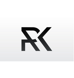 Initial rk letter logo with creative modern Vector Image