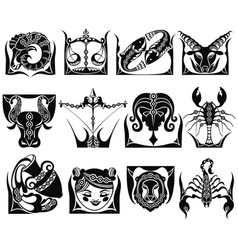 Zodiac Signs Royalty Free Vector Image Vectorstock
