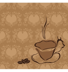 Decorative coffee cup Royalty Free Vector Image
