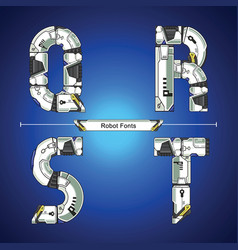 Alphabet robot futuristic technology style in a Vector Image