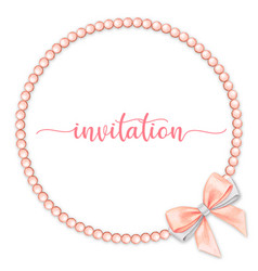 Pearl realistic borders Royalty Free Vector Image