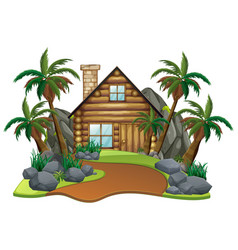 A hut in nature Royalty Free Vector Image - VectorStock