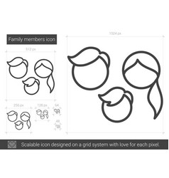 Family members hand drawn sketch icon Royalty Free Vector