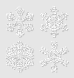 Decorative paper snowflakes Royalty Free Vector Image