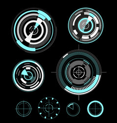 Futuristic user interface digital design on black Vector Image