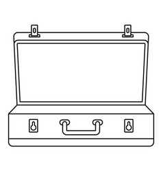 Open suitcase icon outline style Royalty Free Vector Image