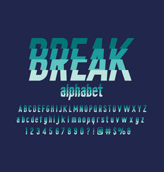 Ripped letters Royalty Free Vector Image - VectorStock