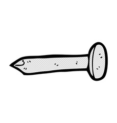 Comic cartoon nail Royalty Free Vector Image - VectorStock