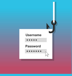 Phishing concept stealing login and password Vector Image