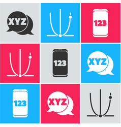 Set xyz coordinate system graph schedule chart Vector Image