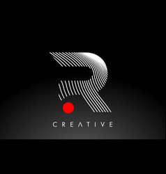 Creative letter r logo with purple gradient Vector Image