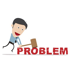 Cartoon two men workers or businessmen beating Vector Image