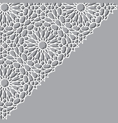 Arabesque star triangle background Royalty Free Vector Image