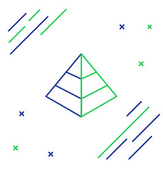 Blue line egypt pyramids icon isolated on Vector Image