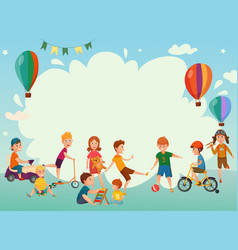 Doodle kids blank frame Royalty Free Vector Image